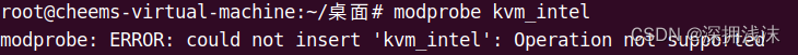 could not insert ‘kvm_intel‘: Operation not supported_modprobe: error: could not insert 'kvm ...