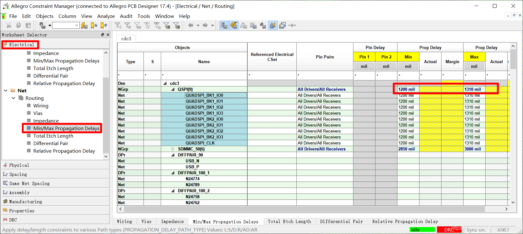 Allegro走等长线设置_total etch length-CSDN博客