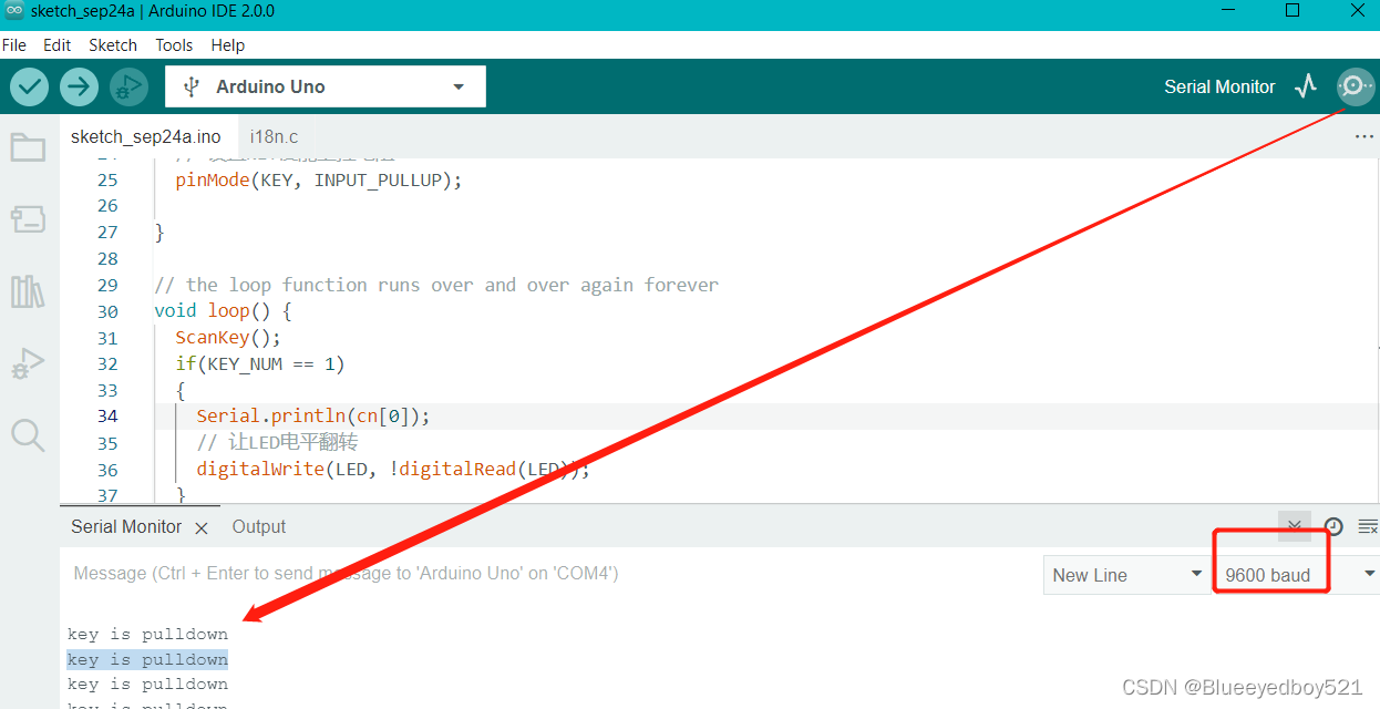 Arduinouno实战 第四章 按键控制ledarduino按钮怎么接线 Csdn博客
