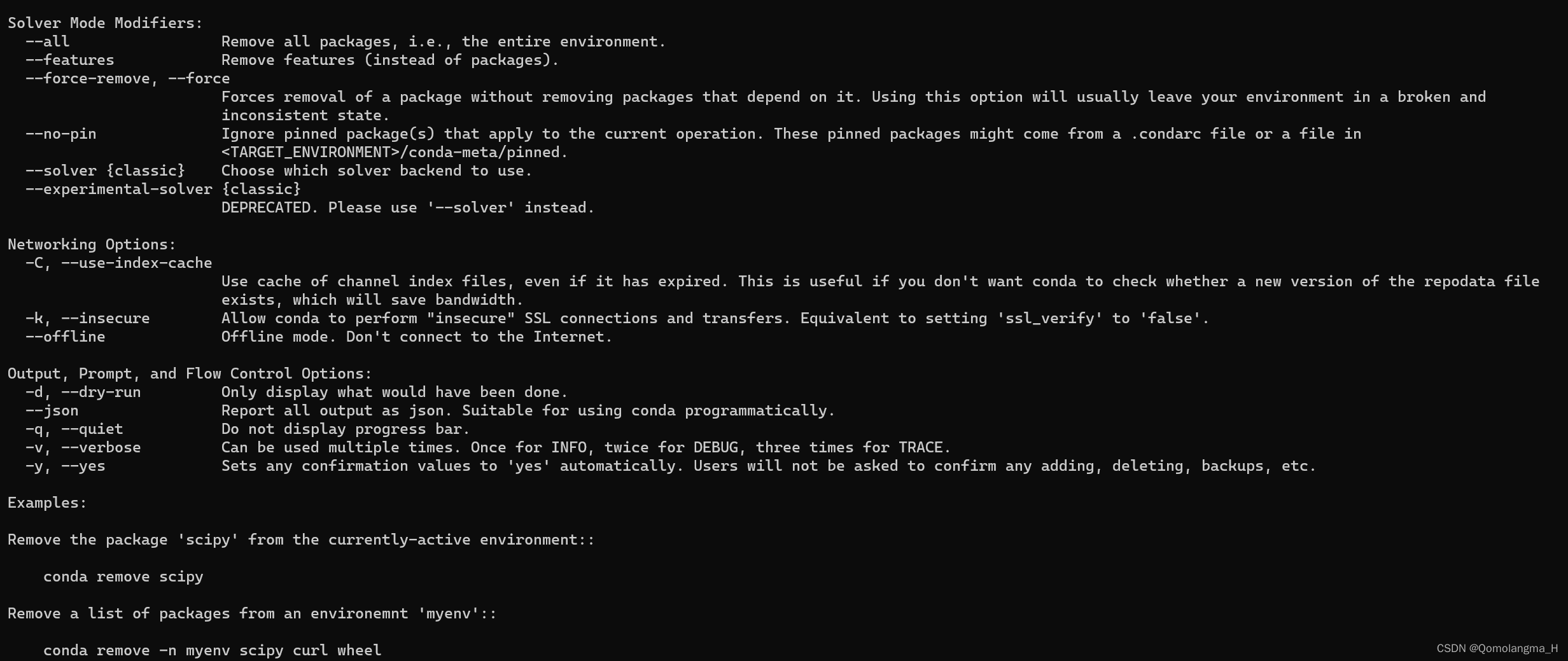 conda命令大全（create/info/init/install/list/package/remove/rename/run ...