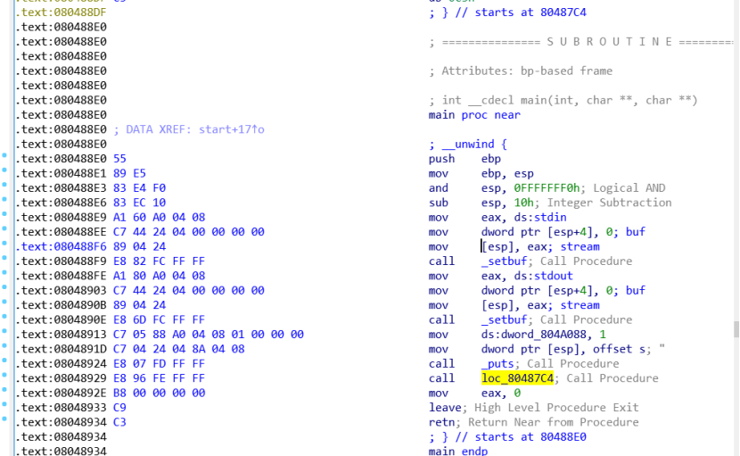 XCTF-攻防世界CTF平台-Reverse逆向类——54、echo-server（Linux32位ELF文件、花指令混淆反汇编）_you are very close! now patch ...