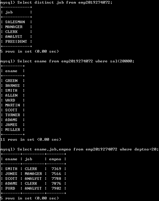 MYSQL数据库SQL语句练习实验 EXERCISES. 1 SIMPLE COMMANDS_list all salesmen in ...