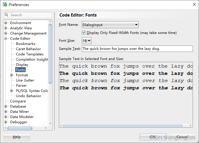 Oracle Sql Developer的代码输入框中推荐使用的中文字体sql用什么字体合适 Csdn博客