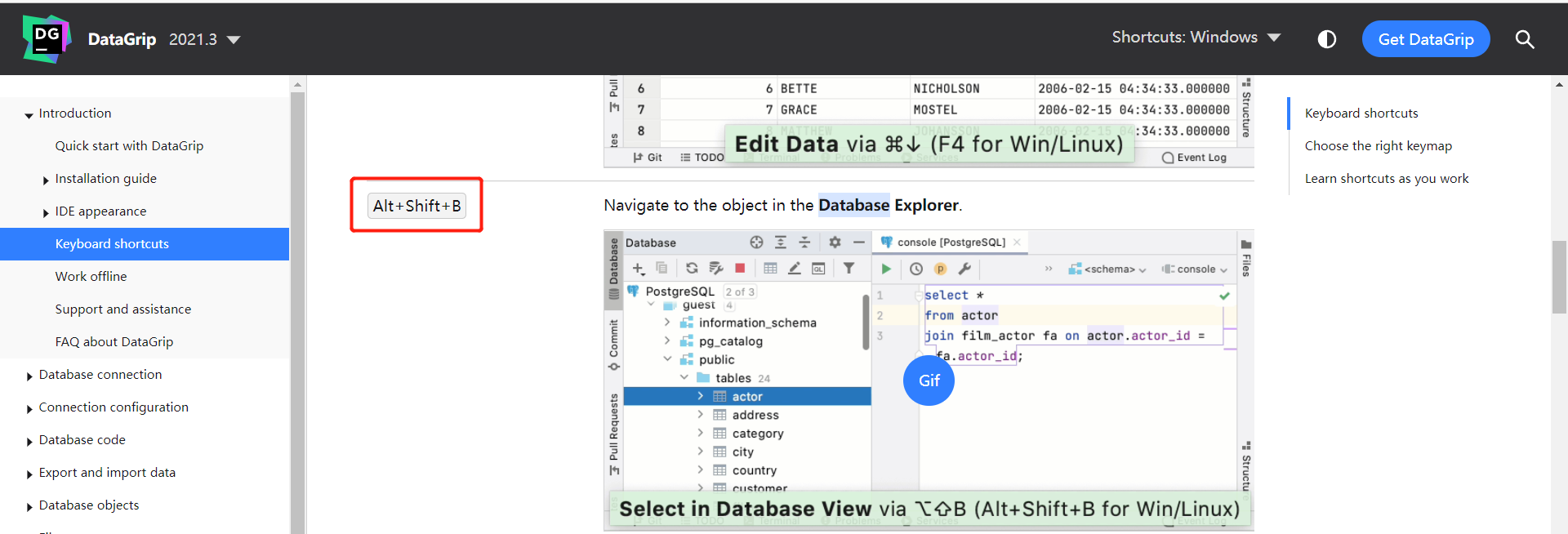 IDEA、DataGrip设置快捷键跳转到表/字段树形菜单_idea sql 快捷select-CSDN博客