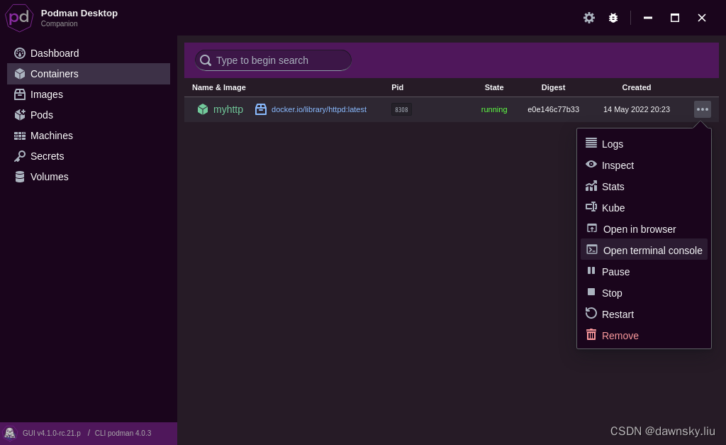 Podman 和 Podman Desktop 伴侣_podman desktop nginx-CSDN博客