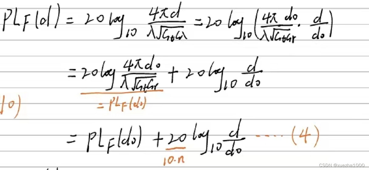 推导路径损耗和RSSI公式表达以及MATLAB仿真实现_路径损耗公式-CSDN博客