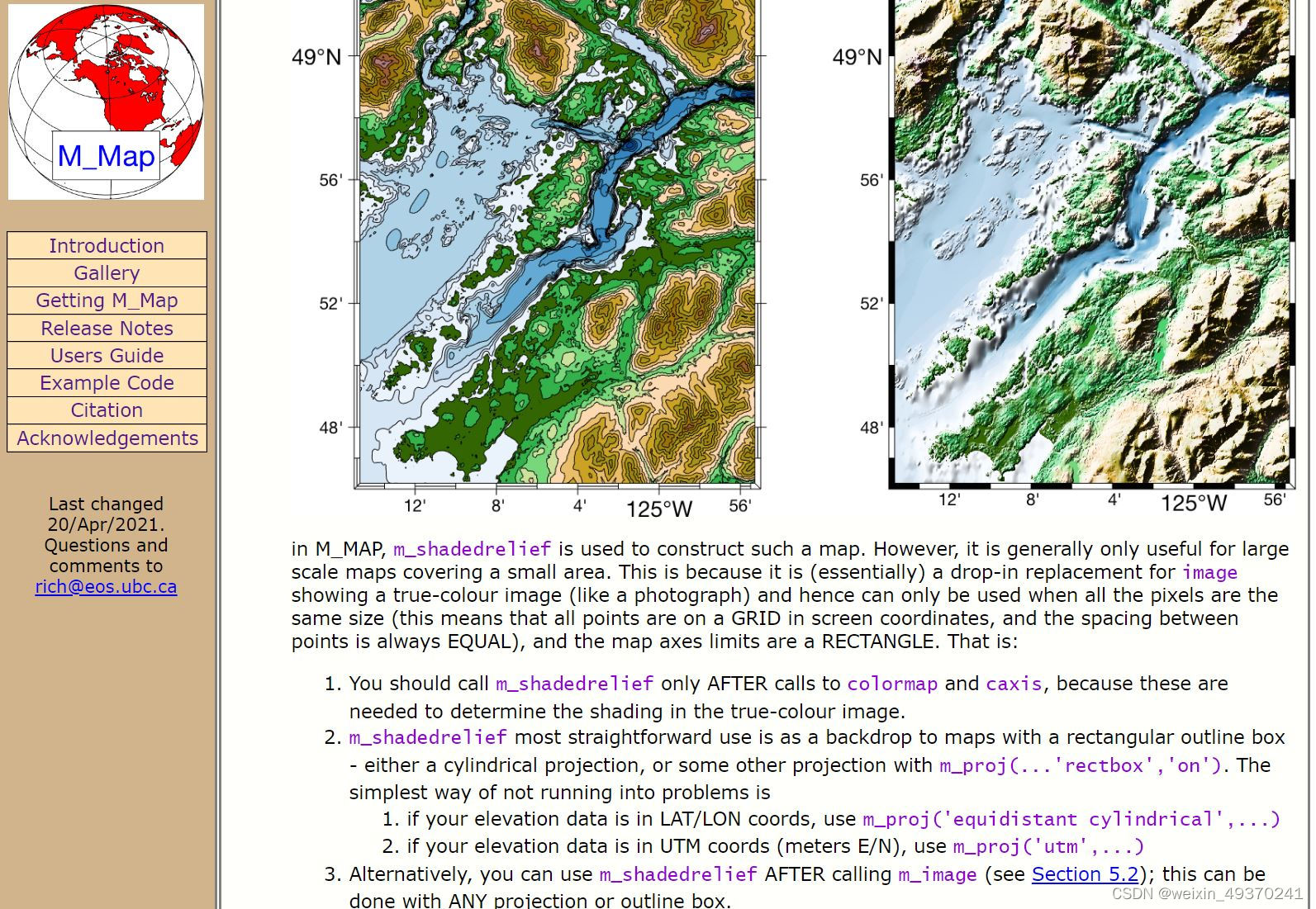 M_Map m_contourf m_shadedrelief m_etopo2实例（caxis colormap）-CSDN博客