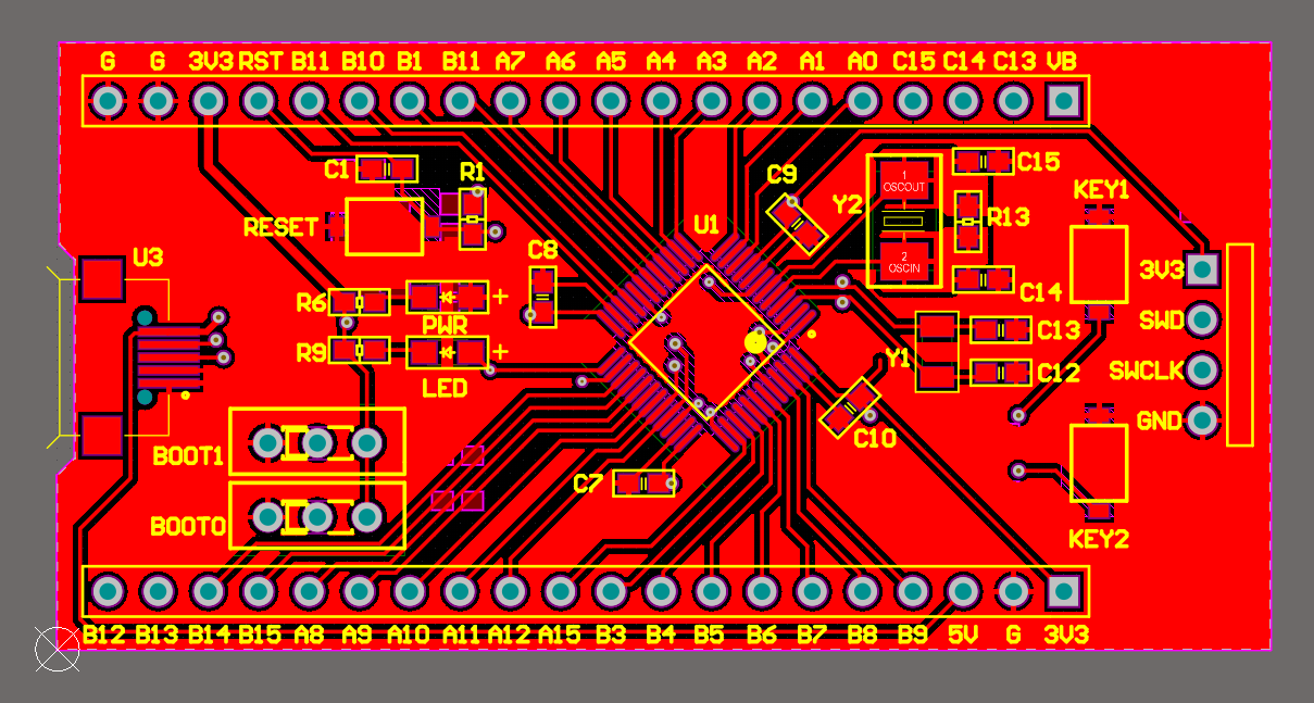 STM32F103Cx系列最小系统板PCB设计_stm32f103cx demo board-CSDN博客