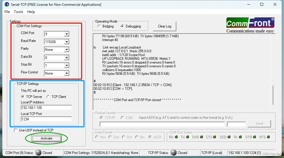 通过TCP Connection远程访问串口_tcpserver转串口-CSDN博客