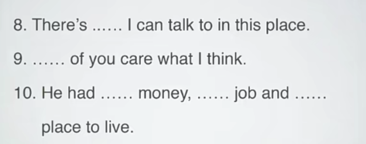 【限定词习题】no / none / any_名词限定词选择题-CSDN博客