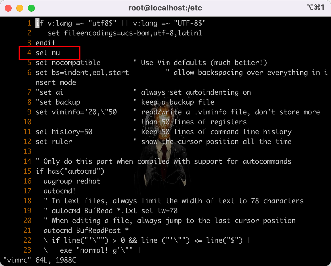 关于修改了virc（增加了:set nu）但是vim行号还是不显示的问题_vimrc文件修改之后无效-CSDN博客