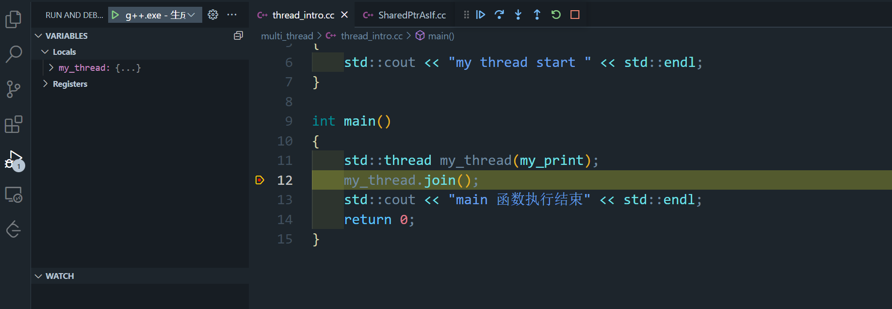 VS Code configuration STD :: Thread debugging environment (Windows system) system (Windows ...