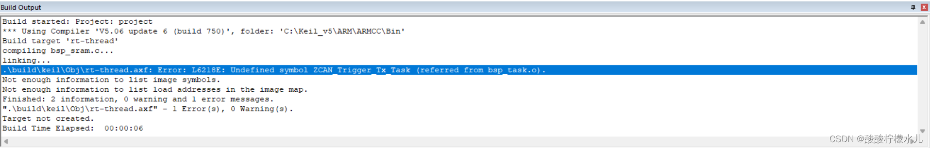 编译问题“ Build Keil Obj Rt Thread Axf Error L6218e Undefined Symbol Xxx Referred From Xxxxxx O