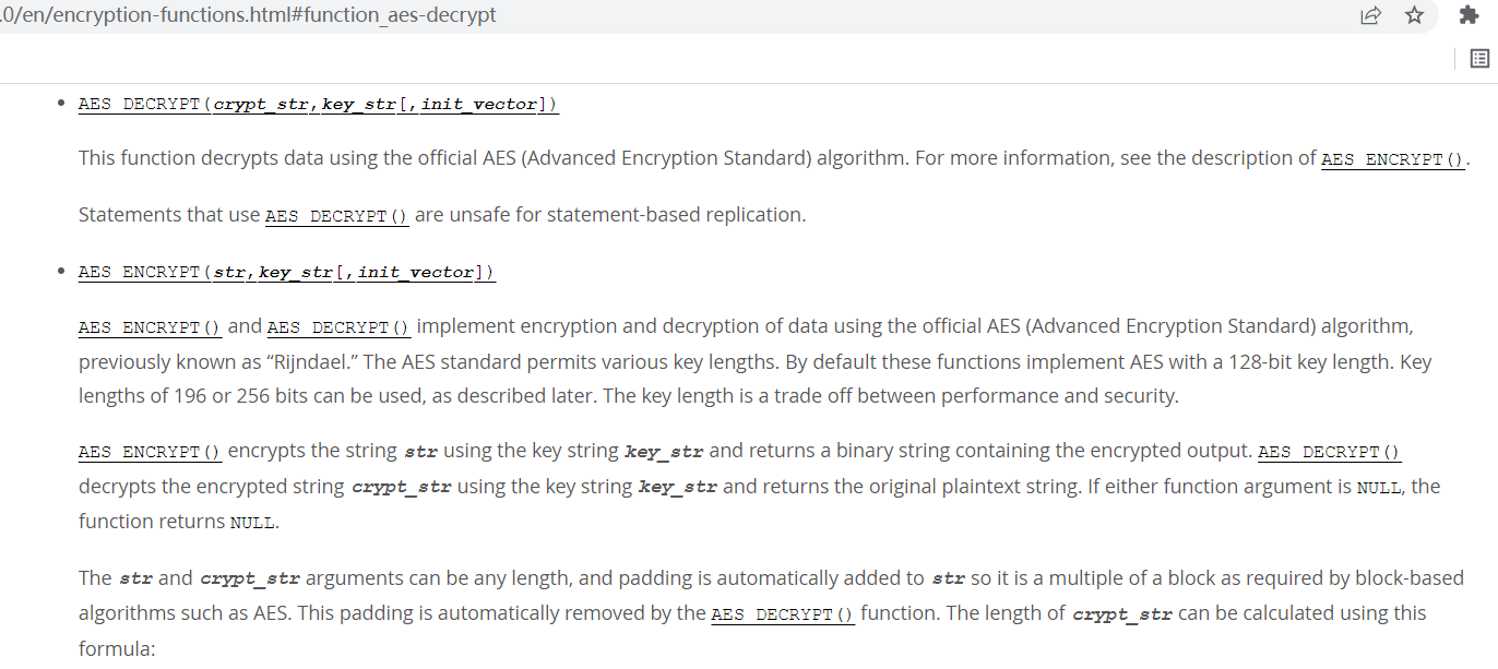 Incorrect parameter count in the call to native function ‘aes_decrypt‘-CSDN博客