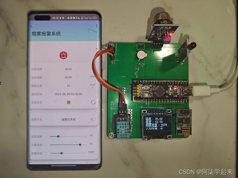 物联网毕设 -- 智能火灾烟雾报警系统（APP+OneNET+WIFI）_基于物联网的火灾报警系统设计-CSDN博客