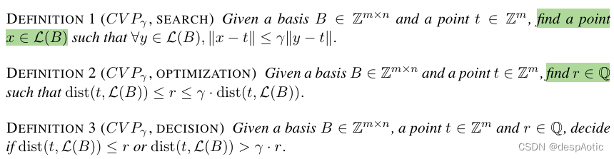Nearest Plane Algorithm —— CVP渐进算法（简记）_randomized nearest-plane algorithm-CSDN博客