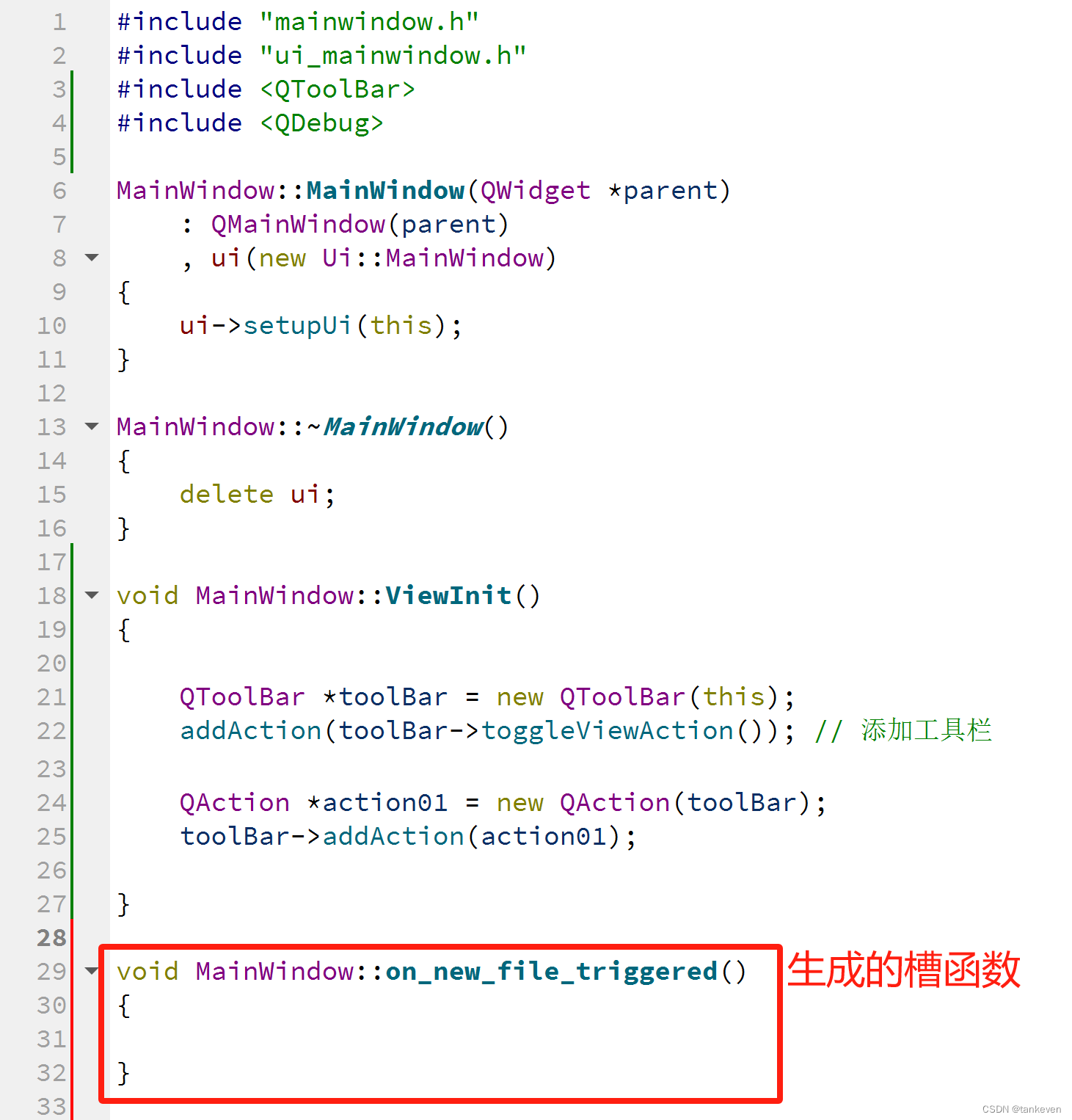 Qt学习notepad项目实例03:添加工具栏信号和槽函数qt工具栏信号槽 Csdn博客