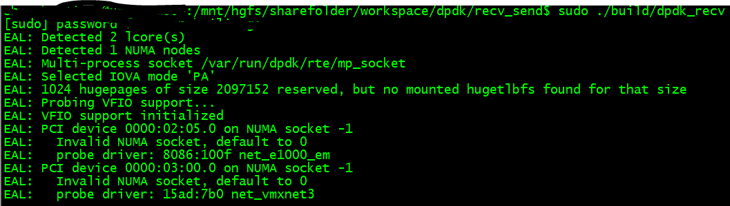 VMWare虚拟机搭建DPDK环境_but no mounted hugetlbfs found for that size-CSDN博客