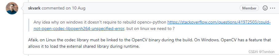 opencv-python支持h264编码 anaconda也可支持_could not find encoder for codec id 27: encoder no-CSDN博客