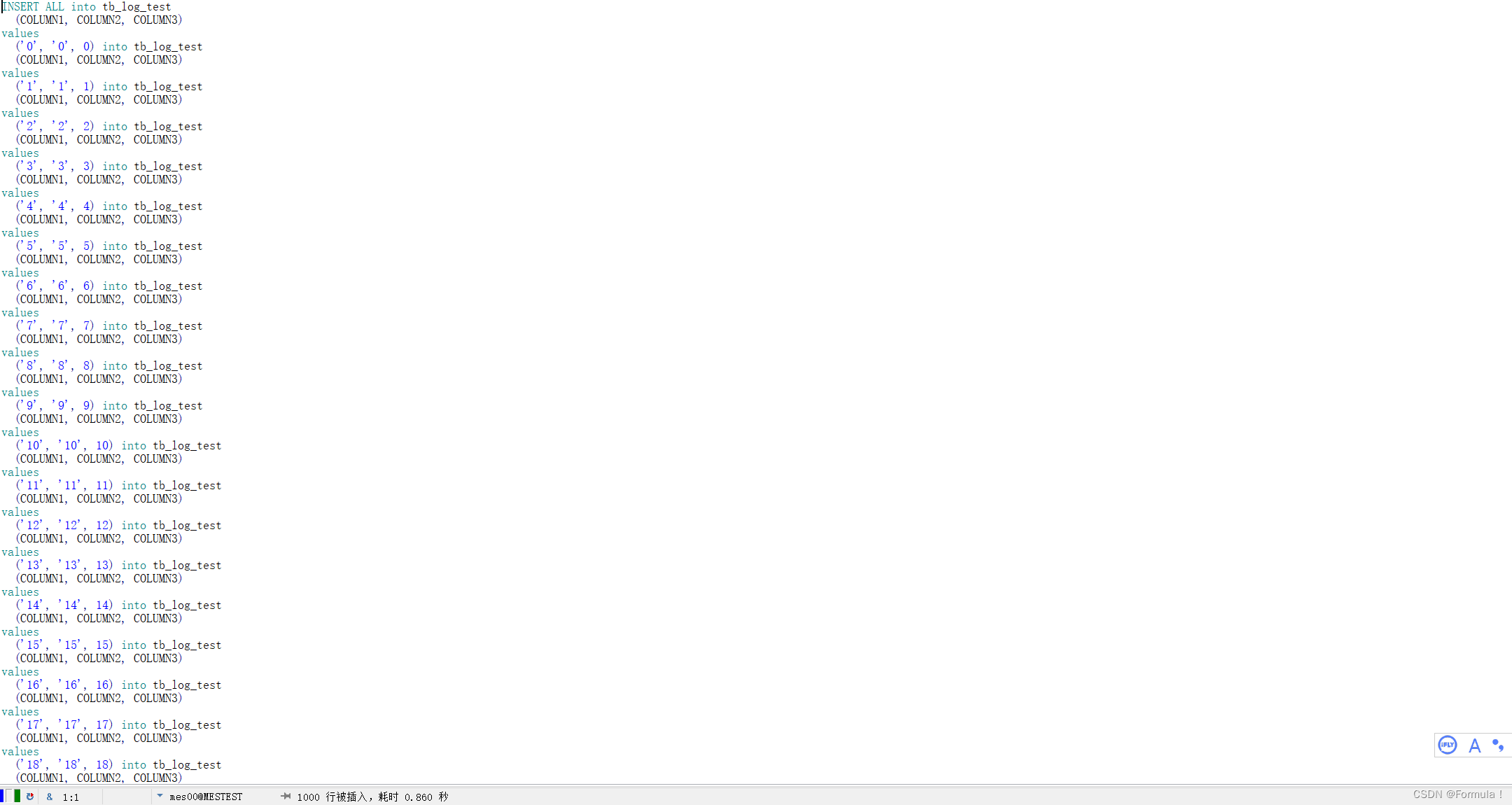 ORACLE 19C 数据库多行插入语句效率对比 INSERT ALL 与 INSERT SELECT UNION ALL_insert all和insert into语句结合select和 ...