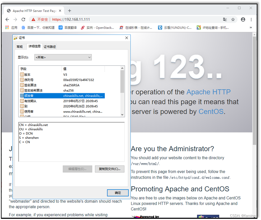 CentOS 7 搭建CA服务器 实现HTTPS取证_centos7配置ca证书服务器-CSDN博客