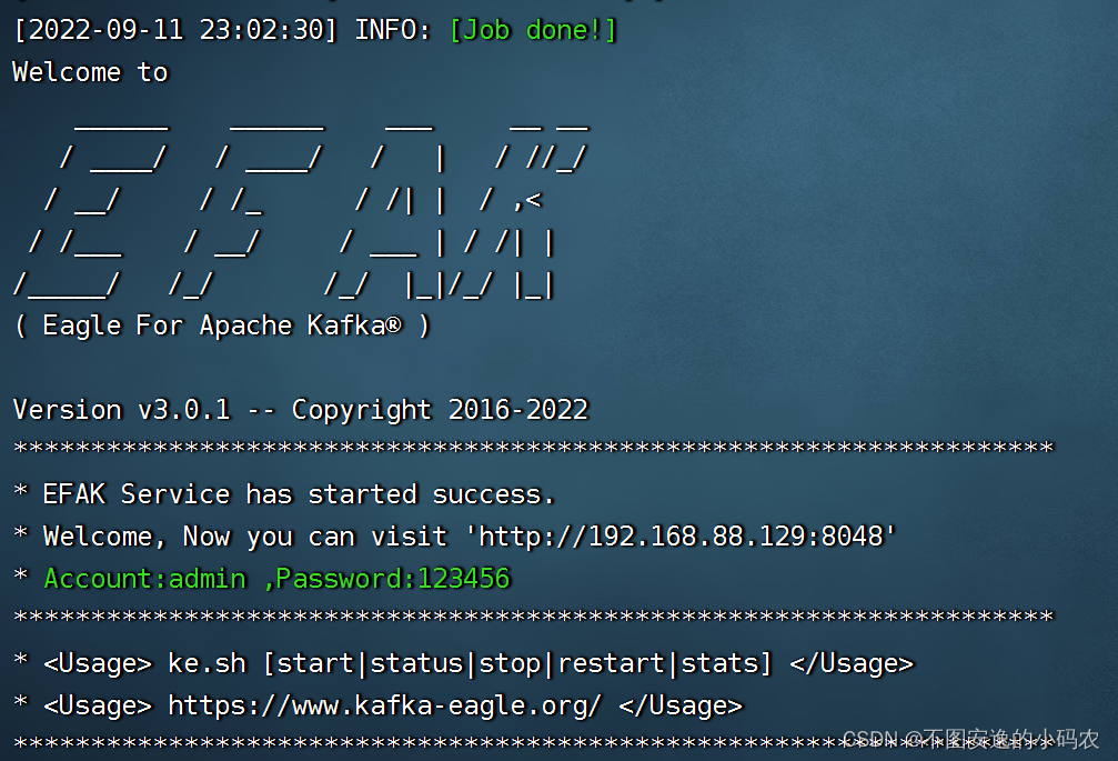 Kafka监控工具Kafka-eagle安装与部署_kafka-eagle安装部署-CSDN博客