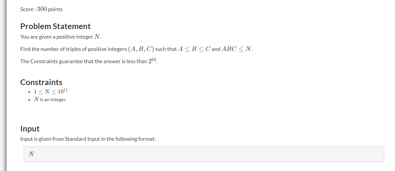 AtCoder Beginner Contest 227C题ABC conjecture（数学）_atcoder beginner ...