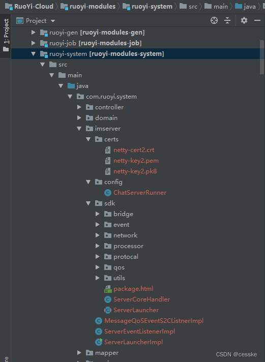若依集成IM（推送系统）MobileIMSDK 实现服务器端代码_若依嵌套im项目-CSDN博客