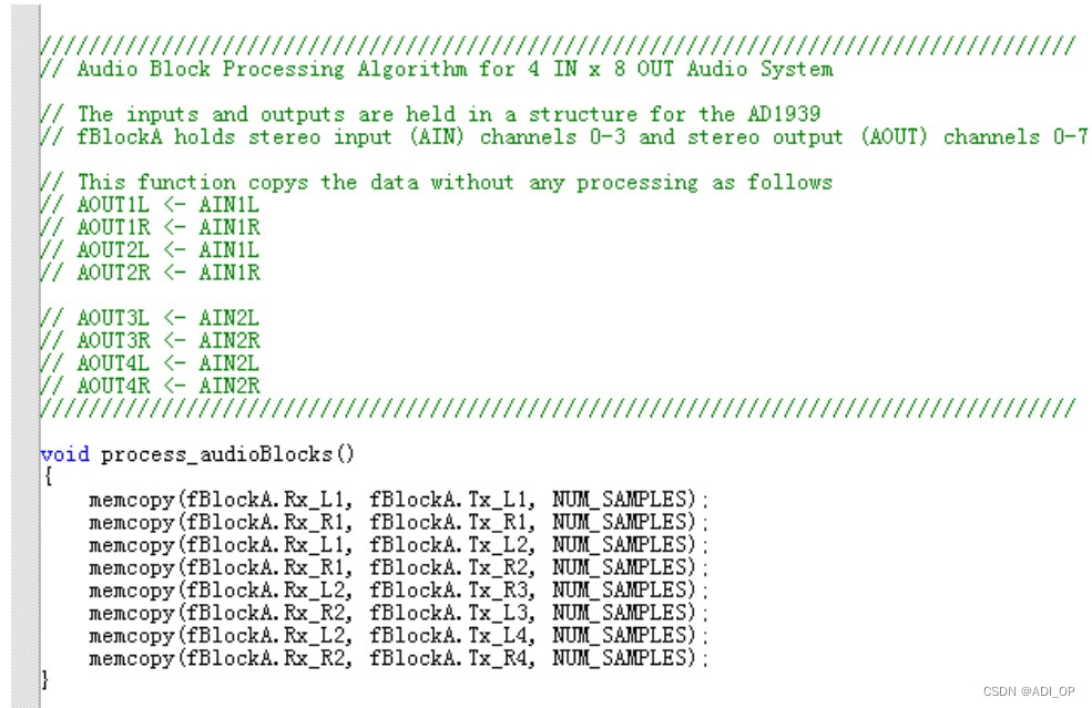 用ADSP-21489开发板教你做音频开发，有手就行（七）Block-Based Talkthru 48 or 96 kHz）（含源代码 ...