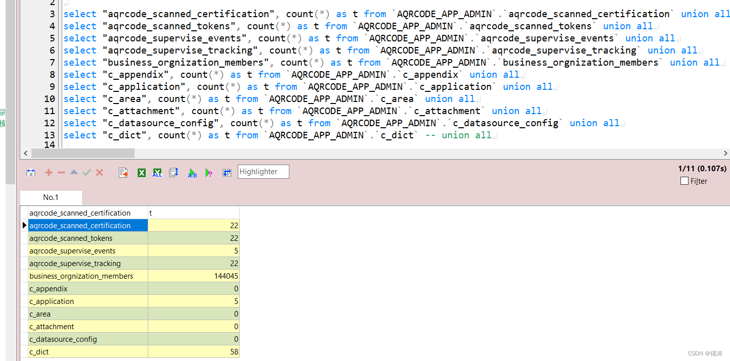Mysql 统计 数据库下 所有表的数据行数mysql统计库内多张表数据总行数 Csdn博客