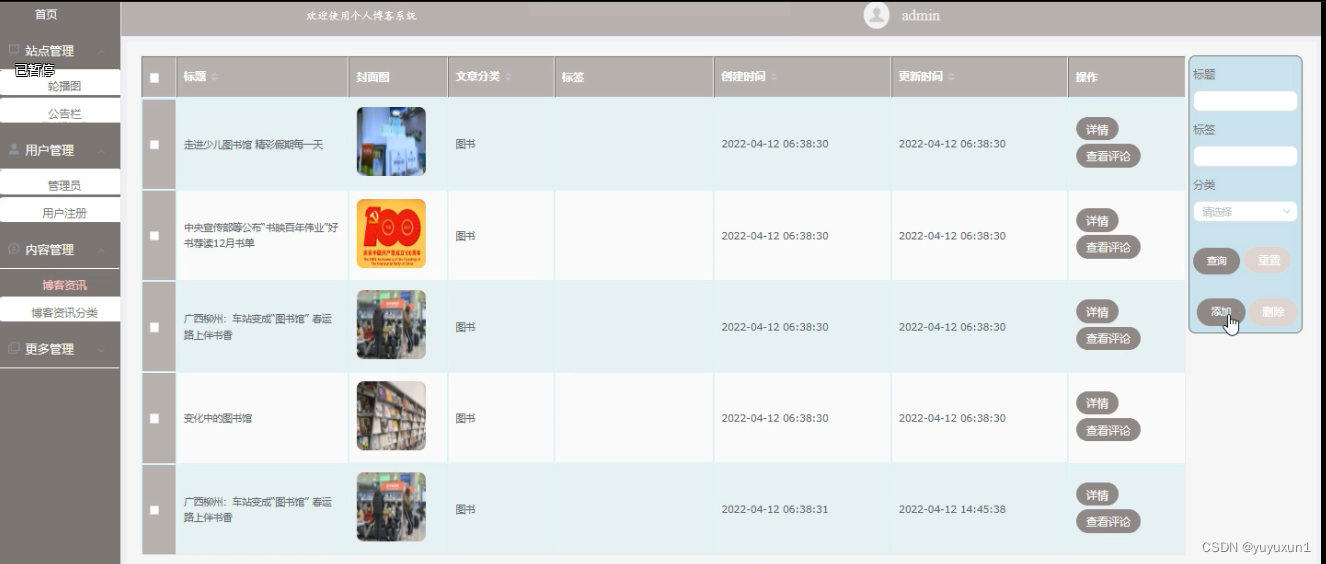 基于spring Boot的个人博客系统的设计与实现 毕业设计 附源码271611spring Boot个人博客用例图 Csdn博客 