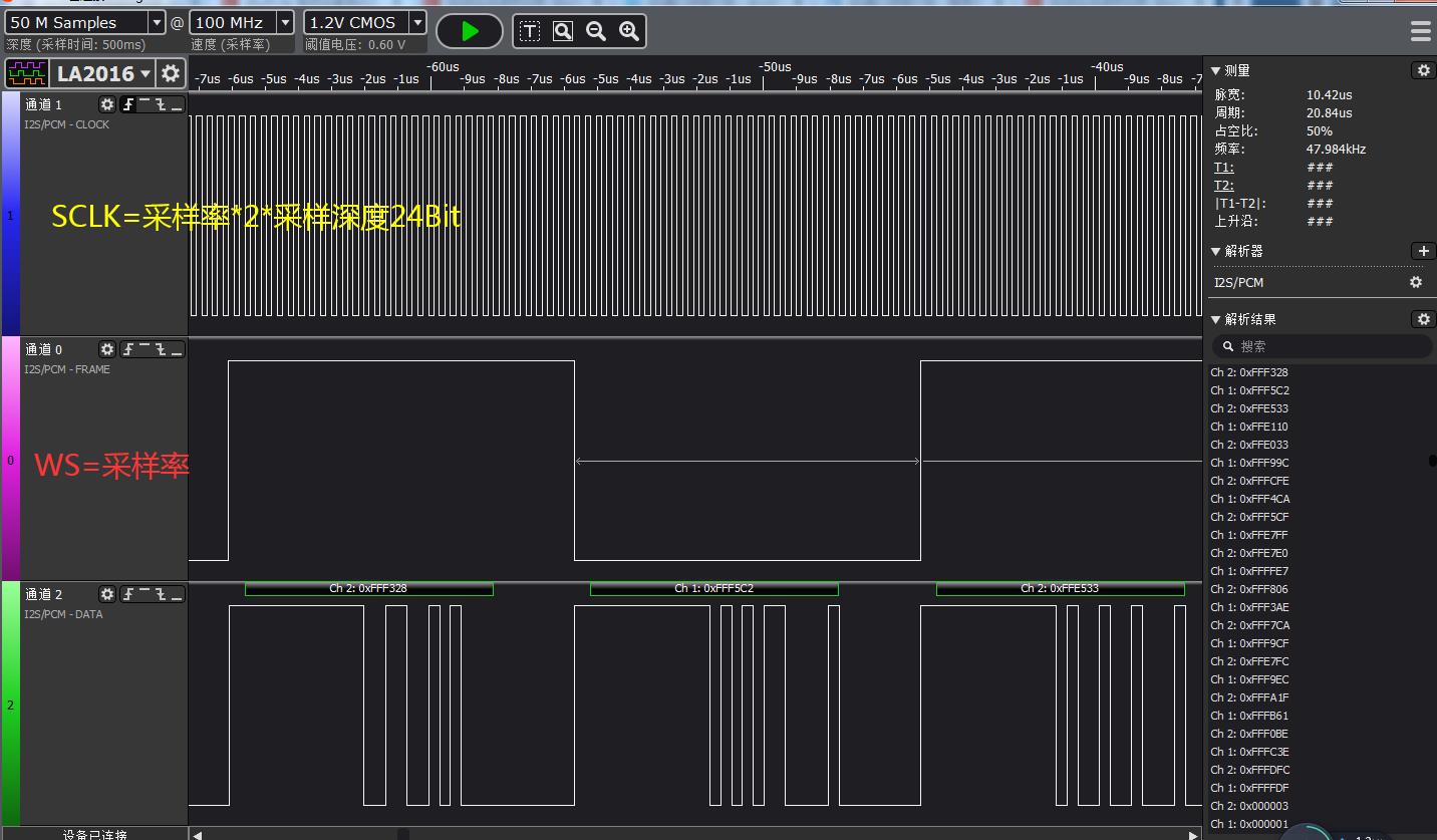 IIS 信号 逻辑分析仪分析_逻辑分析仪 i2s-CSDN博客