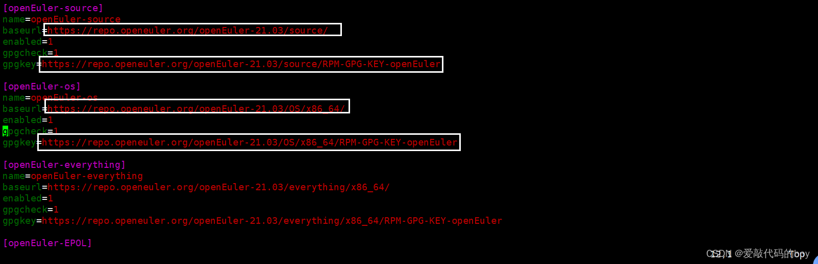 欧拉系统openEuler21.03在使用yum命令的时候报错&解决方案Errors during downloading metadata for repository ‘openEuler ...