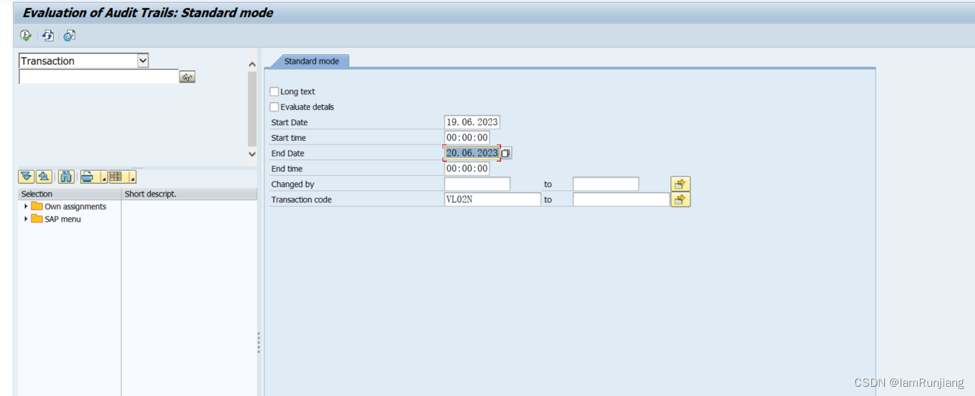 SAP AUT10 审计事务代码的修改记录-CSDN博客