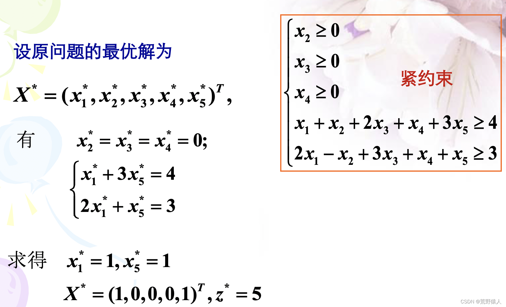线性规划的对偶问题（The Dual of LP）-CSDN博客