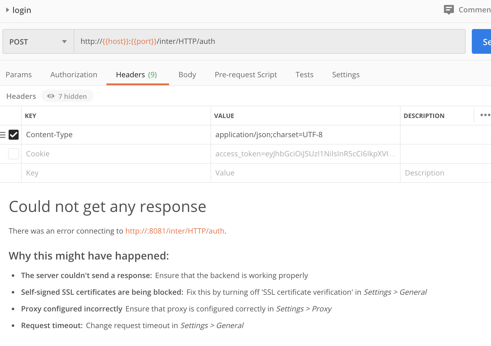 （一）postman遇到报错there Was An Error Connecting To Xxxx Csdn博客 3713