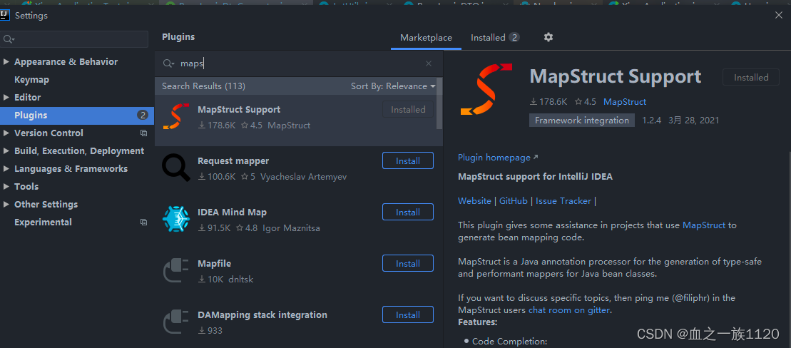 01 Mapstruct插件：mapstruct Support Csdn博客 