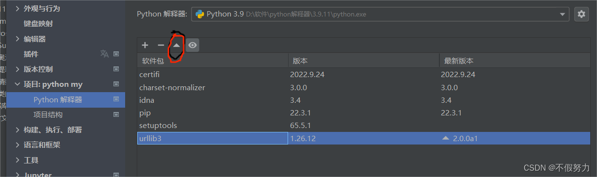 PyCharm 升级pip或者其他软件包的方法（简单版）_pycharm更新pip-CSDN博客