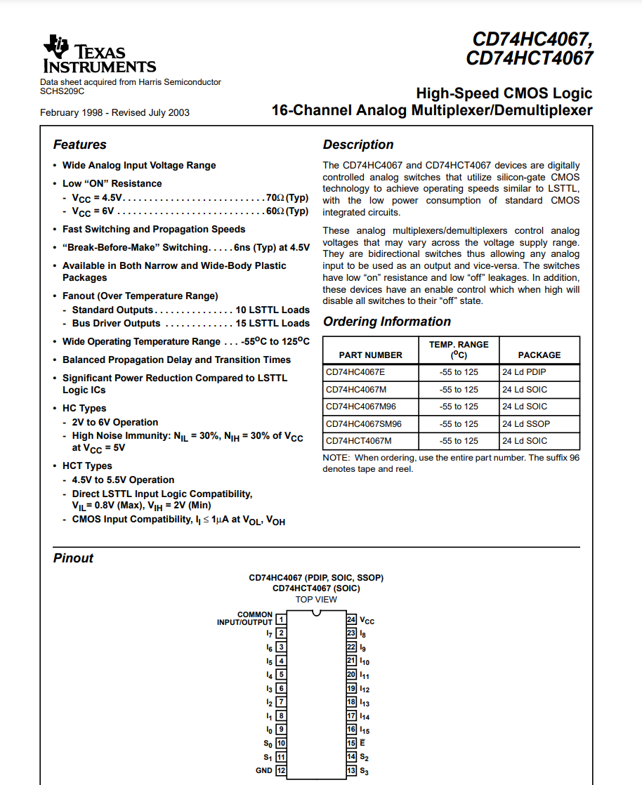 STM32控制CD74HC4067十六通道模拟开关以及遇到的一些问题_16路模拟开关芯片-CSDN博客