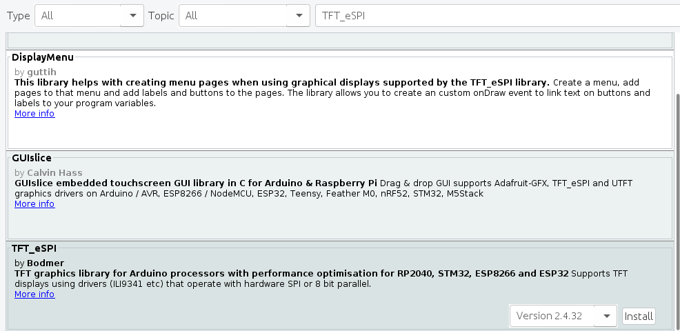 【物联网初探】- 02 - ESP32 利用 SPI 连通 TFT 彩屏 (Arduino IDE)_tft espi库,使用电阻触摸屏接线是和屏幕的spi共用吗?-CSDN博客
