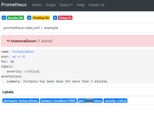 prometheus + altermanager 实现 服务服务存活监控_prometheus+alterex-CSDN博客