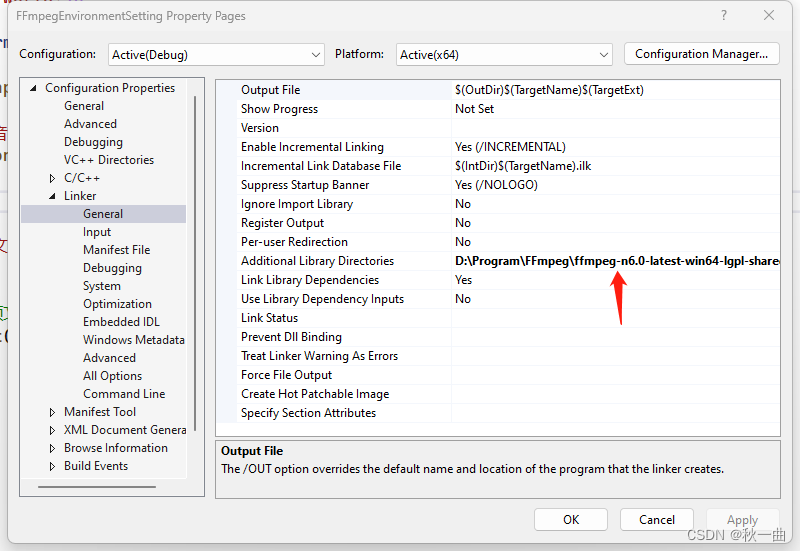 【FFmpeg问题】windows 配置visual studio 2022 FFmpeg 开发环境详细步骤_ffmpeg visual studio-CSDN博客