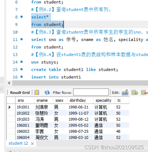 【无标题】 ⑩查询学生信息表中各学生的学号、姓名和性别对其性别按照以下规则进行替换 Csdn博客 