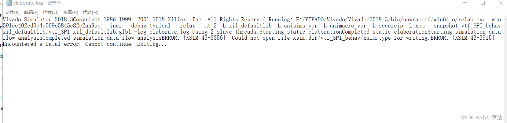 Vivado 报错Error:‘launch_simulation‘failed due to earlier errors.-CSDN博客