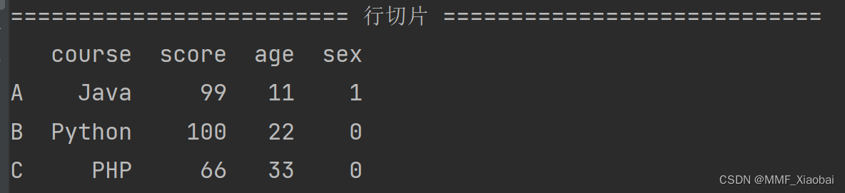 Pandas(第九集：DataFrame切片操作)_pandas 切片-CSDN博客