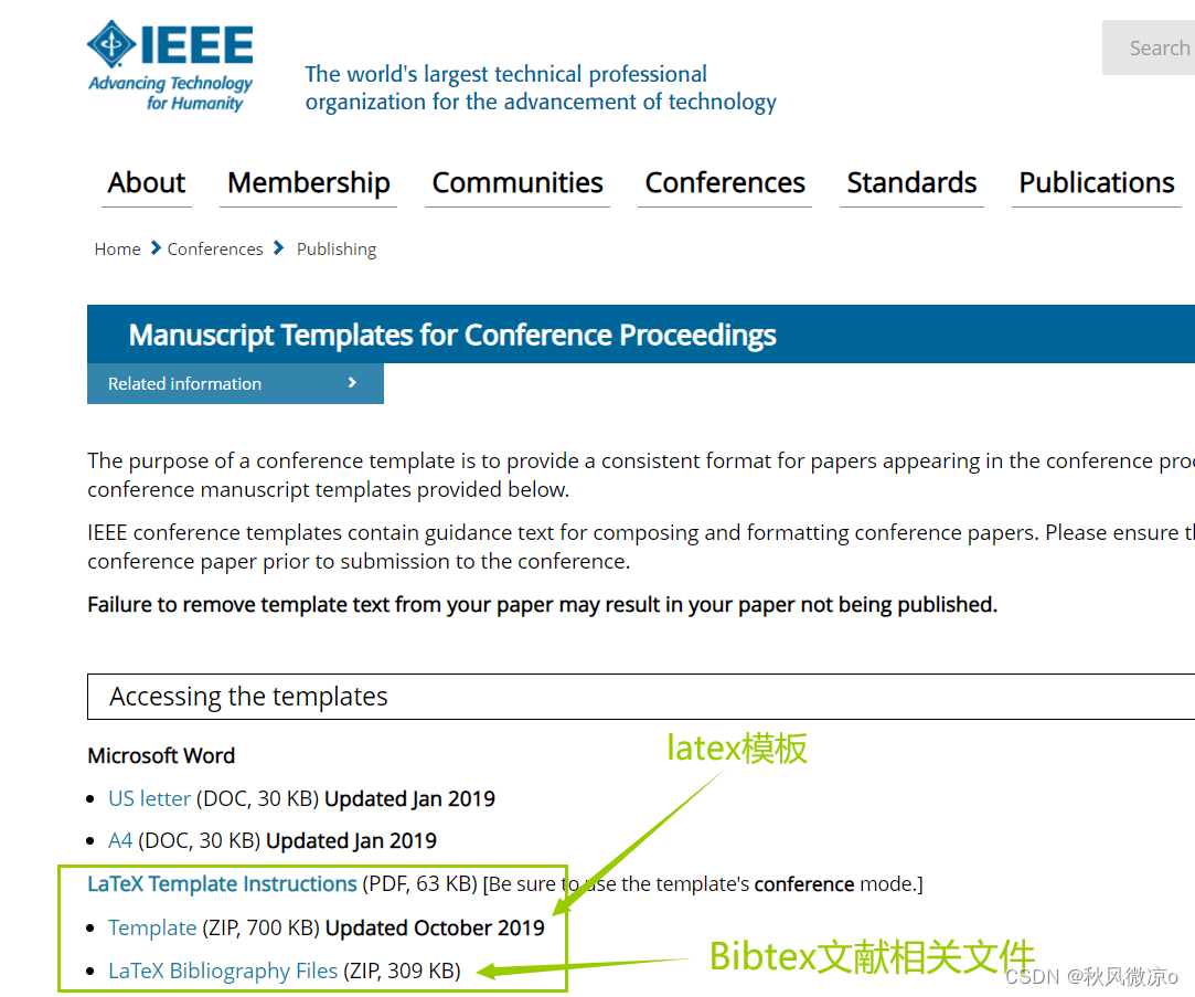 IEEE会议Latex文档下载及使用教程_ieee演讲文档下载-CSDN博客
