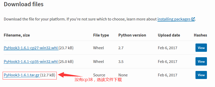 PyHook3 的下载与安装 for window64位+python3.8_python3.8怎么安装pyhook-CSDN博客