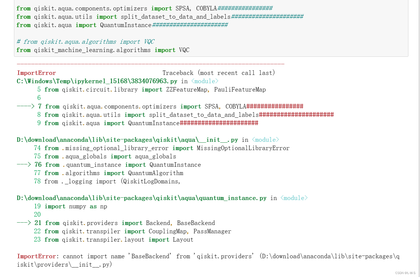 安装qiskit包后调用总是出错_from qiskit.aqua import quantuminstance-CSDN博客