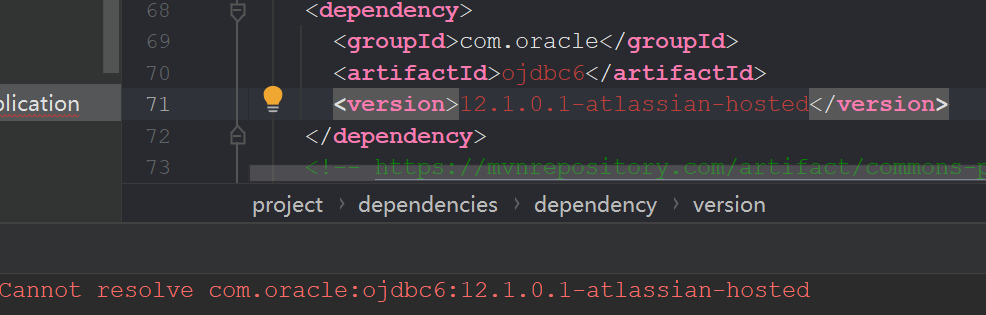 maven-ojdbc引入Oracle依赖错误：Cannot resolve com.oracle:ojdbc6:12.1.0.1-atlassian-hosted-CSDN博客